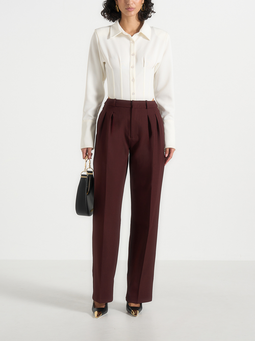 MANIÈRE DE VOIR Manier De Voir Julie Pleat Front Trousers
